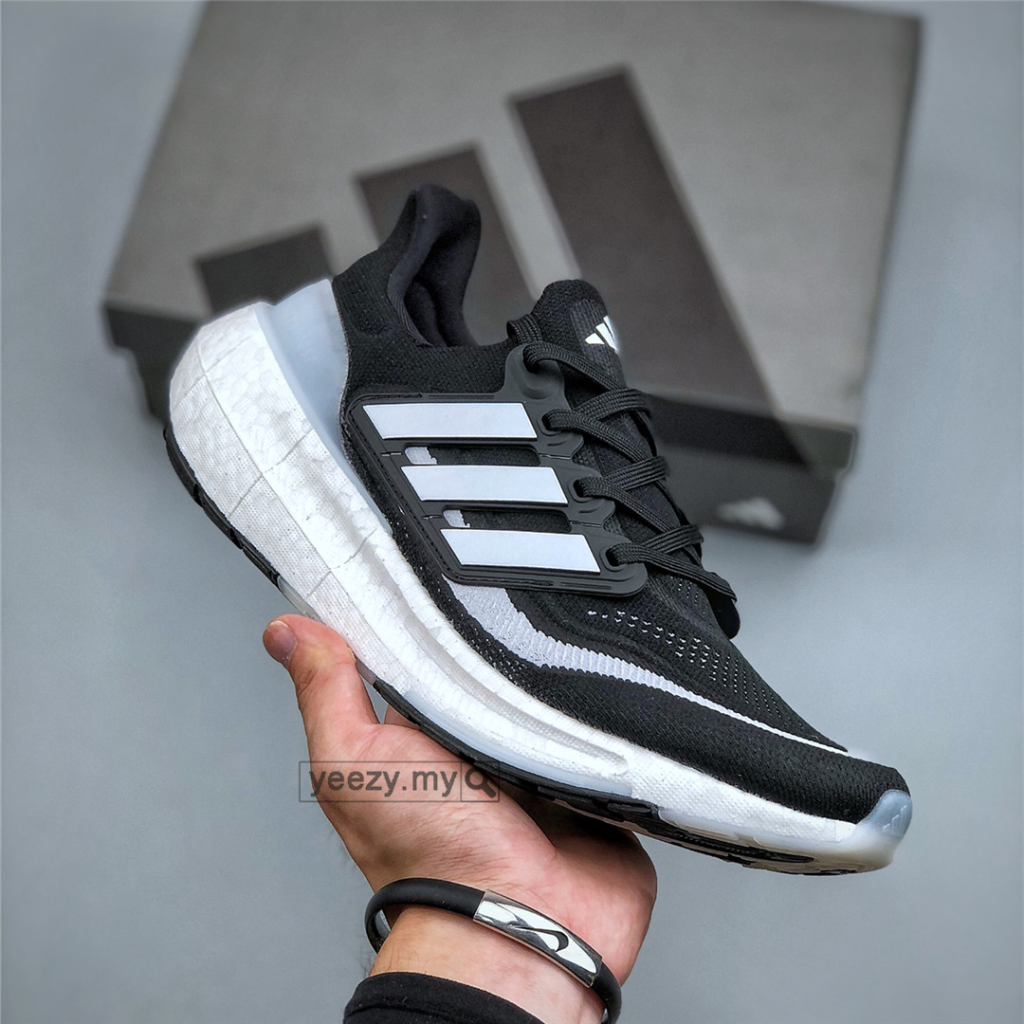 Ready stock premium Ad Ultra Boost Light 23 HQ6340 black white real ...