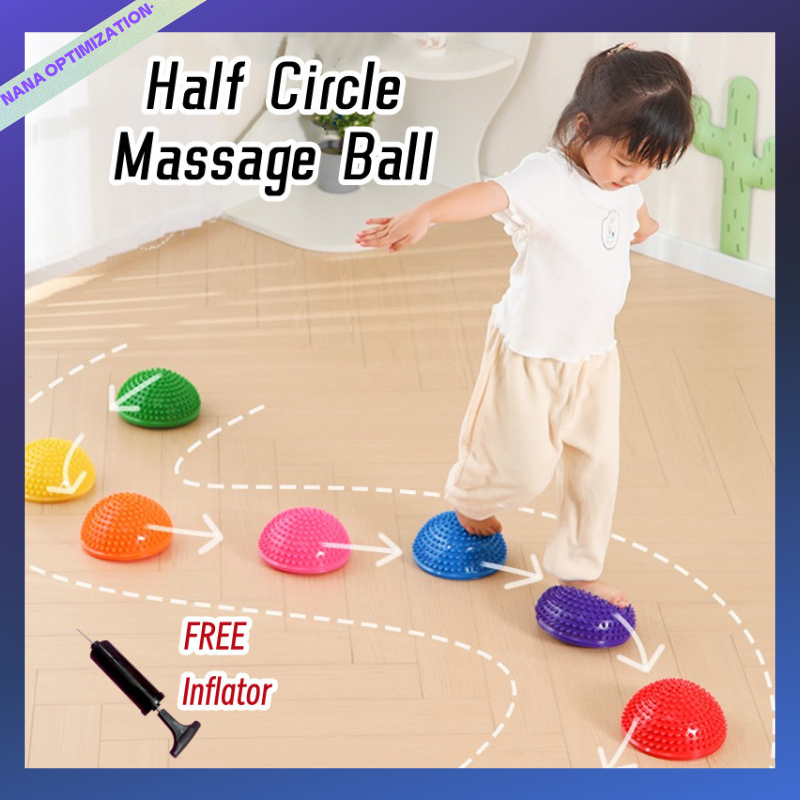 Thickened PVC semicircular massage balls, 1pcs+inflator for children's ...