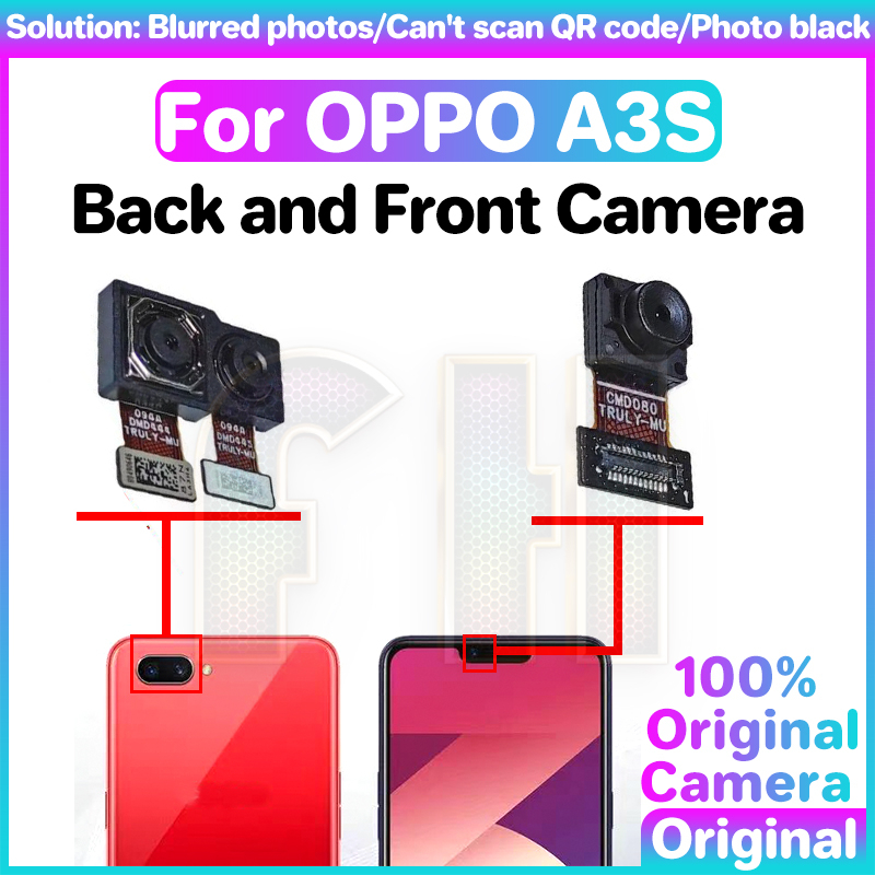 Front Back Camera For OPPO A3S A 3 S rear Main selfie lifting Camera ...