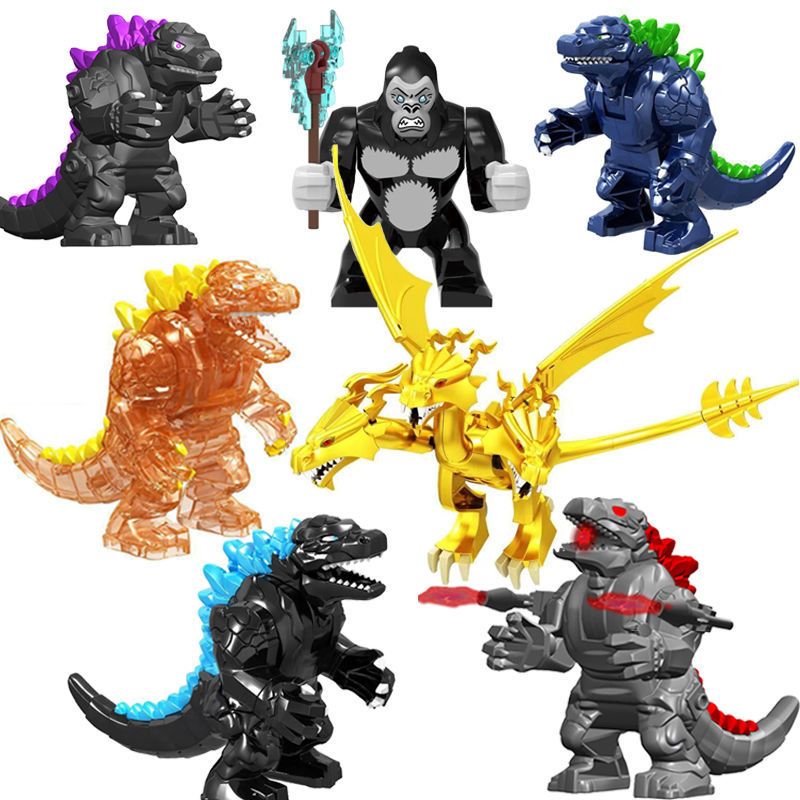 King Kong Godzilla Minifigures Big Figure Building Blocks Toys | Shopee ...
