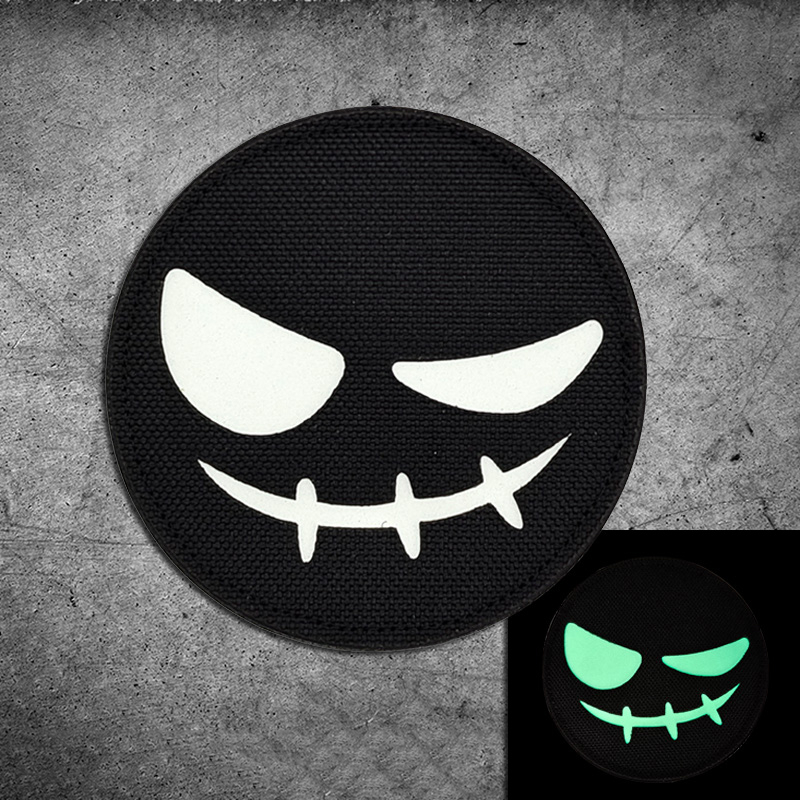 Luminous Style Evil Smiley Patch Badge Velcro for Clothing Backpack Decoration | Shopee Malaysia