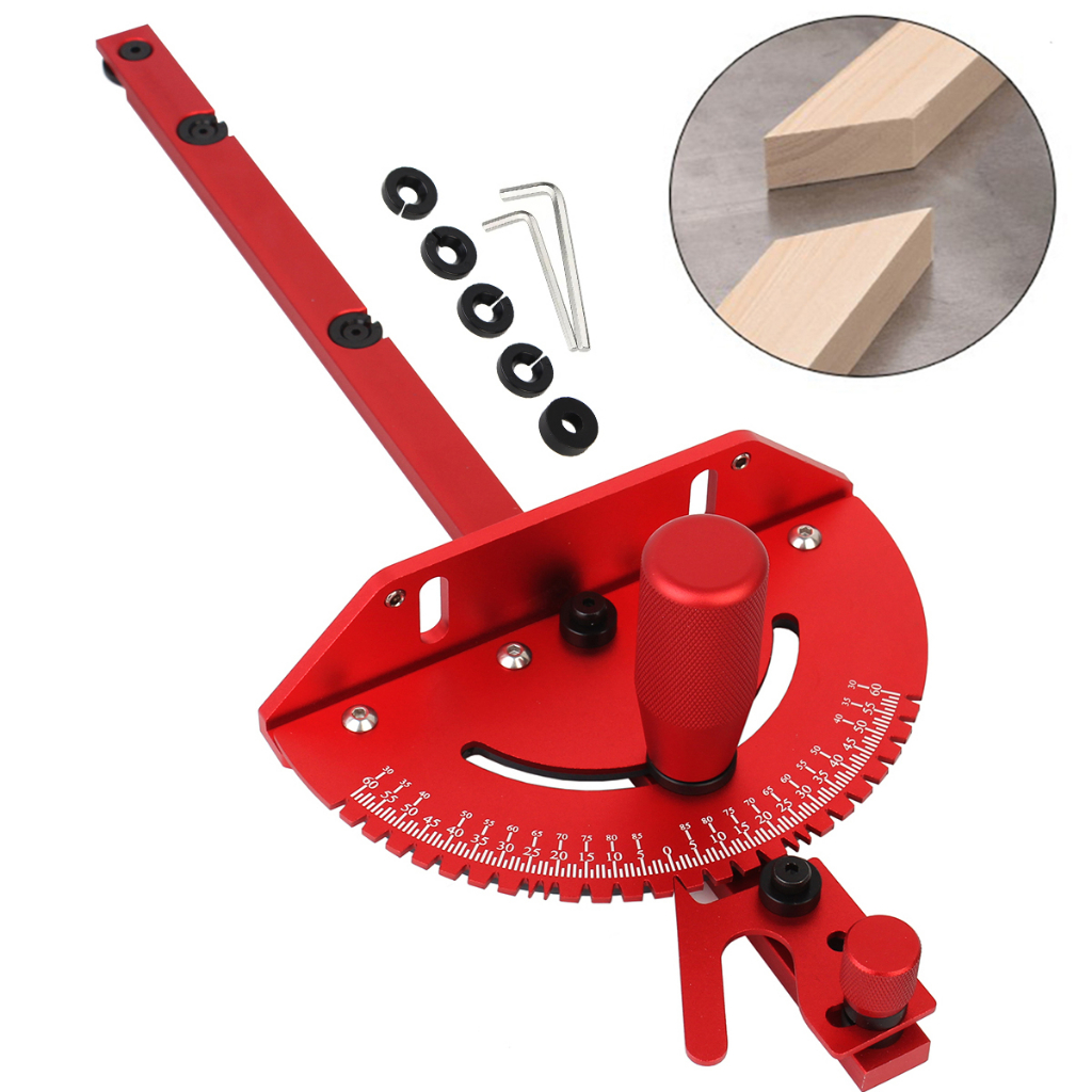 Universal Table Saw Miter Gauge Assembly Benches Router Red Aluminum ...
