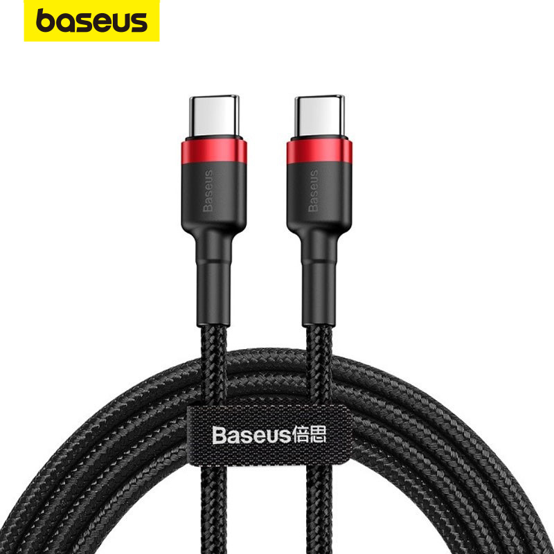 Baseus Type-C to Type-C Cable for Huawei Mate 20 Nylon Braided QC 3.0 ...