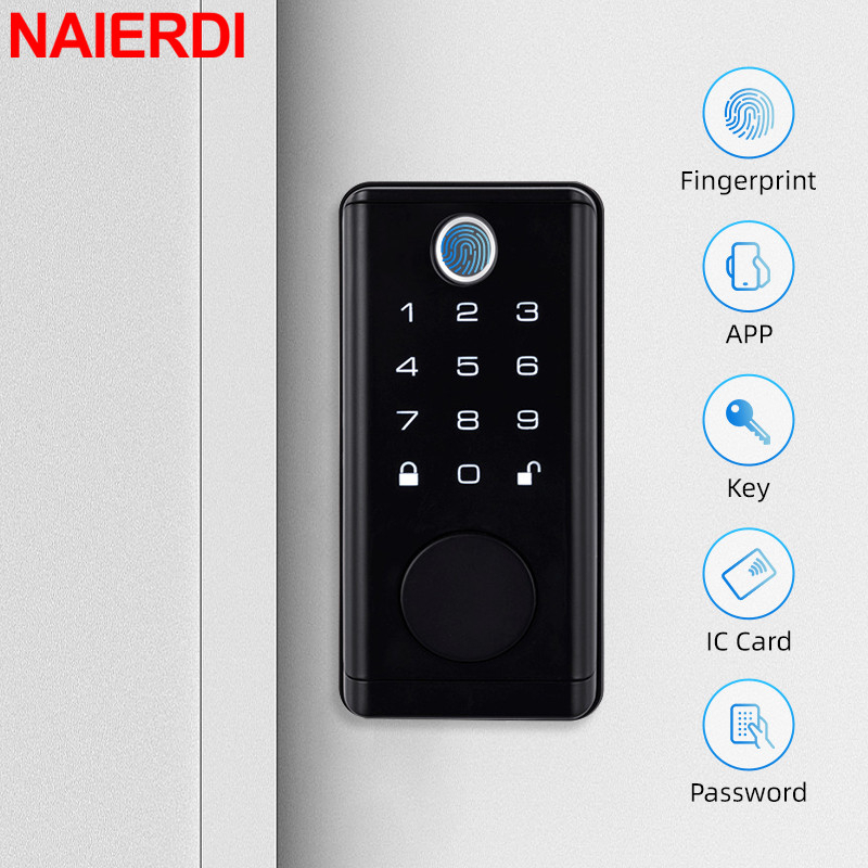 NAIERDI Tuya Fingerprint Door Lock Smart Biometric Deadbolt Locks ...
