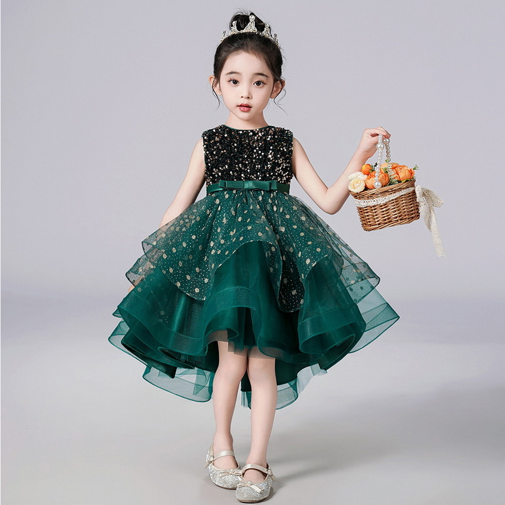 3 Colors Baby Girls Maxi Sequin Dinner Party Dresses Xmas Kids Fairy ...