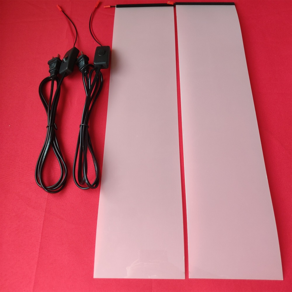 2pcs 120 * 520mm White Smart Switchable dimming Glass PDLC Film Smart ...