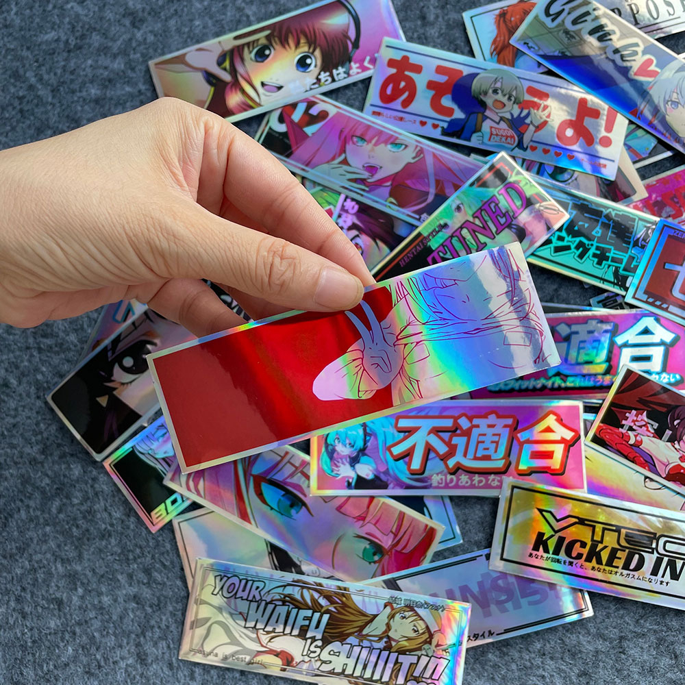 4PCS/32PCS JDM Rainbow Anime Girl Vinyl Sticker Motor Car Accessories ...