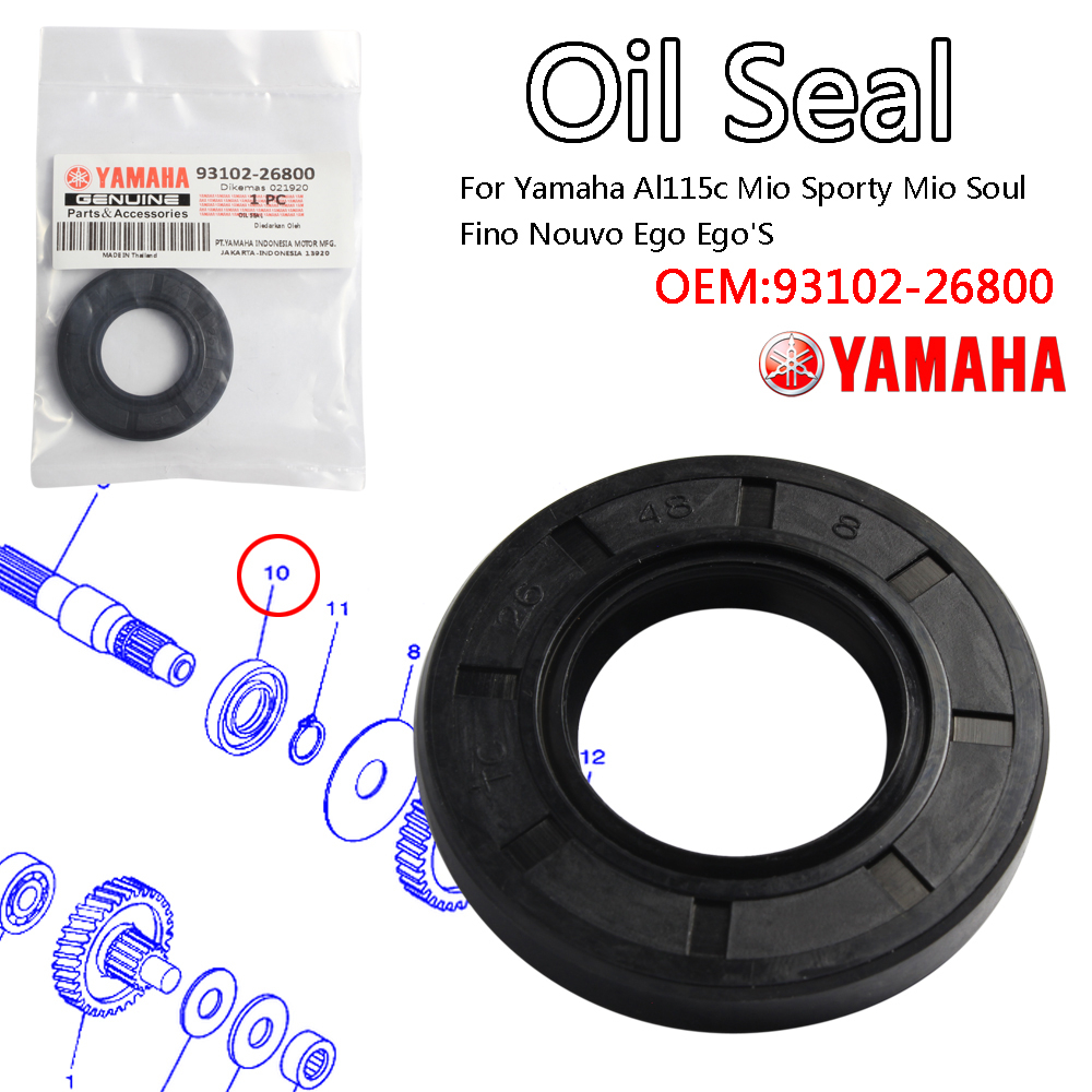 Transmission Oil Seal For Yamaha Al115c Mio Sporty Mio Soul Fino Nouvo Ego Ego'S | Shopee Malaysia