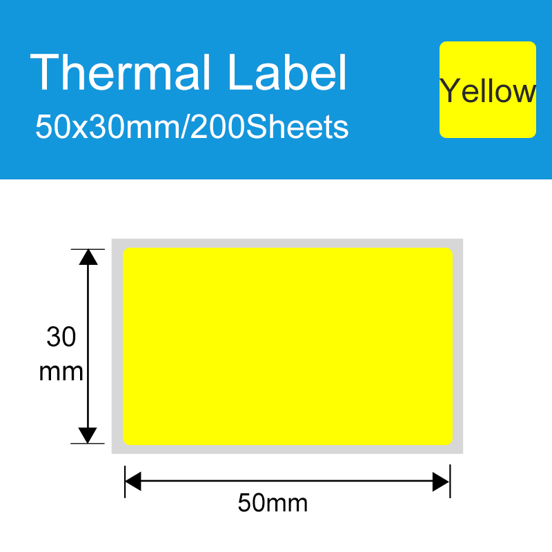 DETONGER Colorful Thermal Label Sticker Thermal Printer Paper Color ...