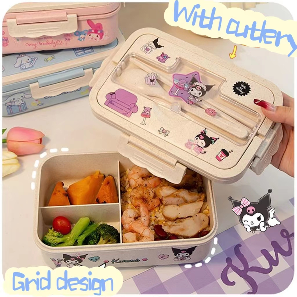 Cute Sanrio kuromi Cinnamoroll MyMelody Bento Box God Tool Large ...