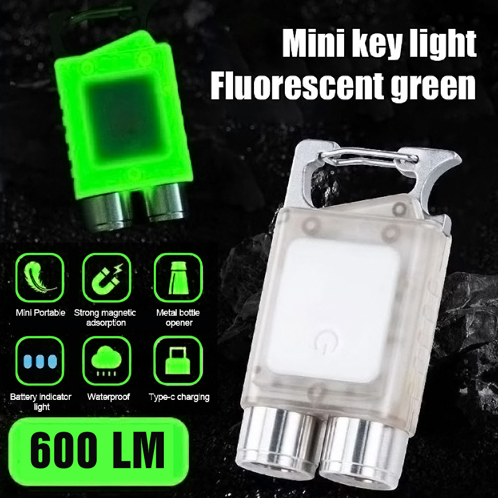 Mini LED Flashlight Waterproof Portable Torch Light Super Bright Type-C ...