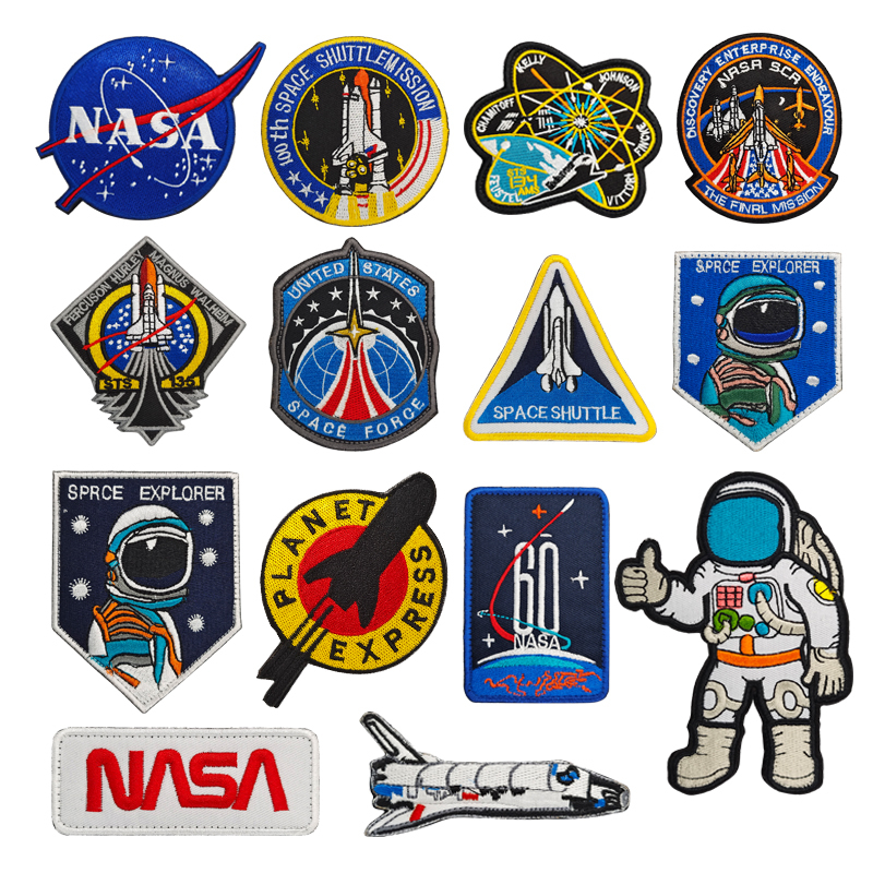 NASA Embroidered Badge 100th Pilot Astronaut Apollo Plan Patch Backpack ...