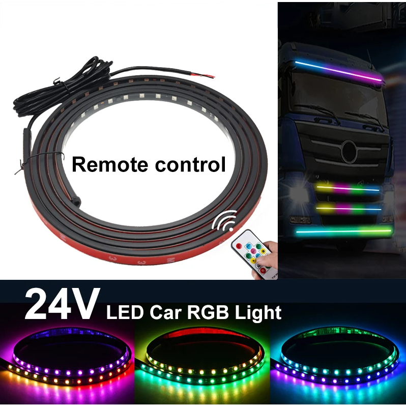 24V Truck Light Led Light Strips RGB Flexible Brake Warning Driving ...