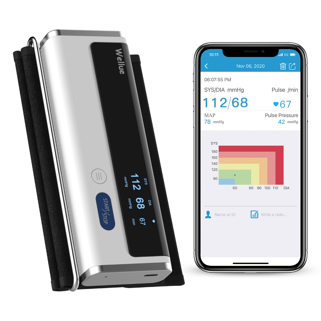 Wellue BP2A Blood Pressure Monitor for Home use, Wireless Upper Arm ...