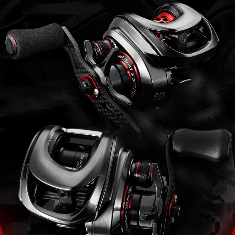Professinal Baitcasting Reel 7.3:1 Full Carbon Casting Reel Ultralight ...