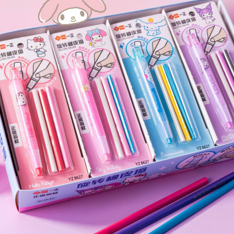 New Cute Sanrio Creative Rotating Pen Eraser Cinnamoroll rotating ...