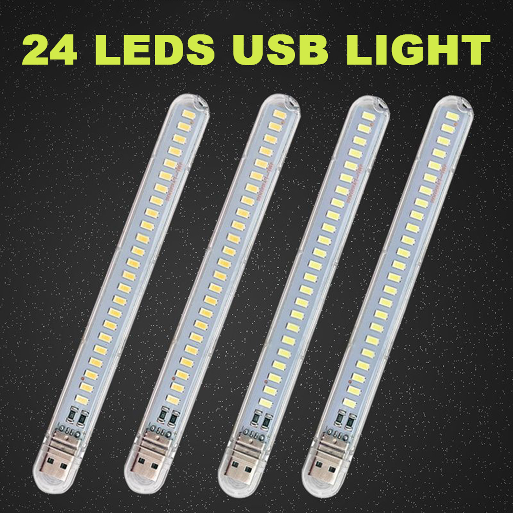 USB LED Lamp 24 LEDS Mini Portable DC5V Ultra Bright Mobile Power Charging USB Night Lamp Indoor ...