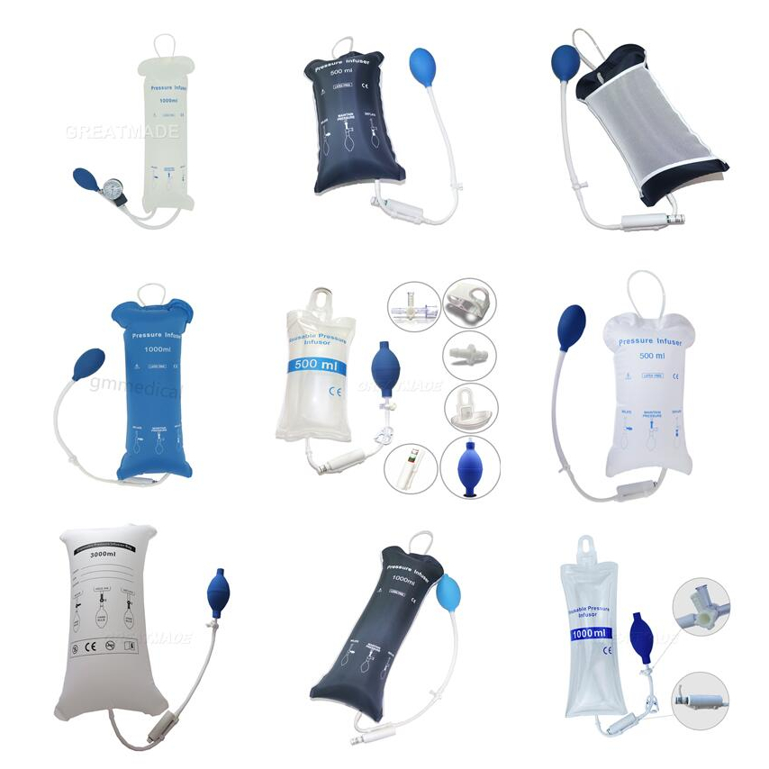 500ml 1000ml 3000ml Reusable Pressure Infusion Bag with Pressure ...