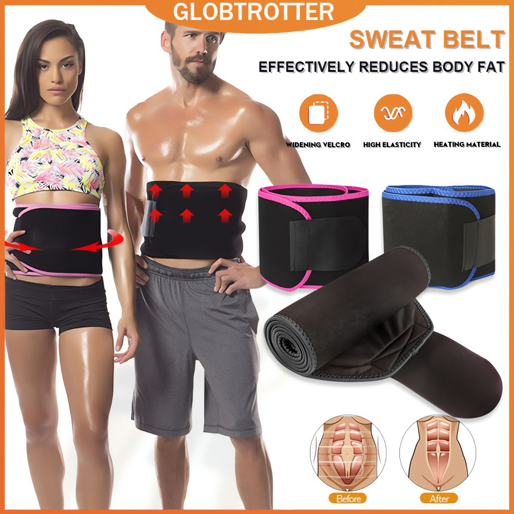 Globetrotter Velcro Corset Sports Sauna Belt Elastic Waist Trainer Yoga ...