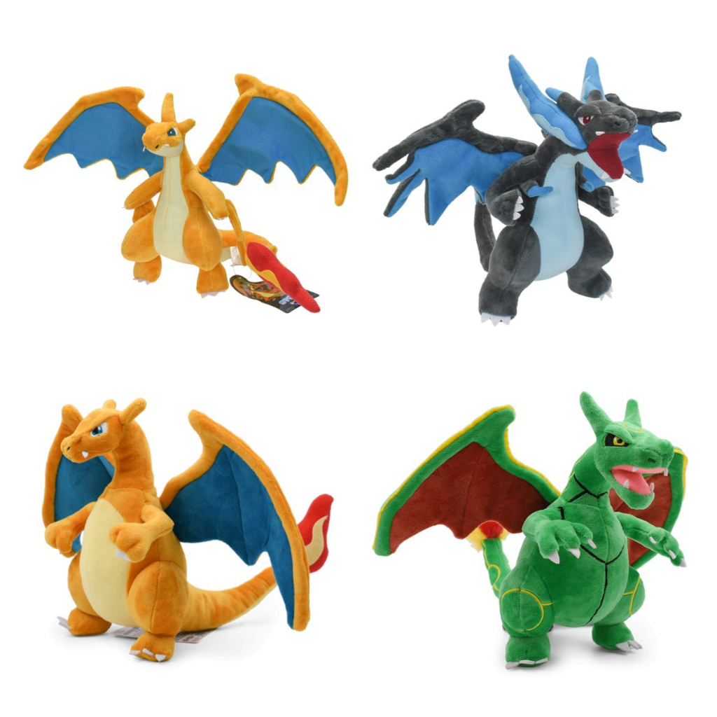 21-25cm Anime Pokemon XY Rayquaza Charizard Mega Plush Toys Doll Hold ...