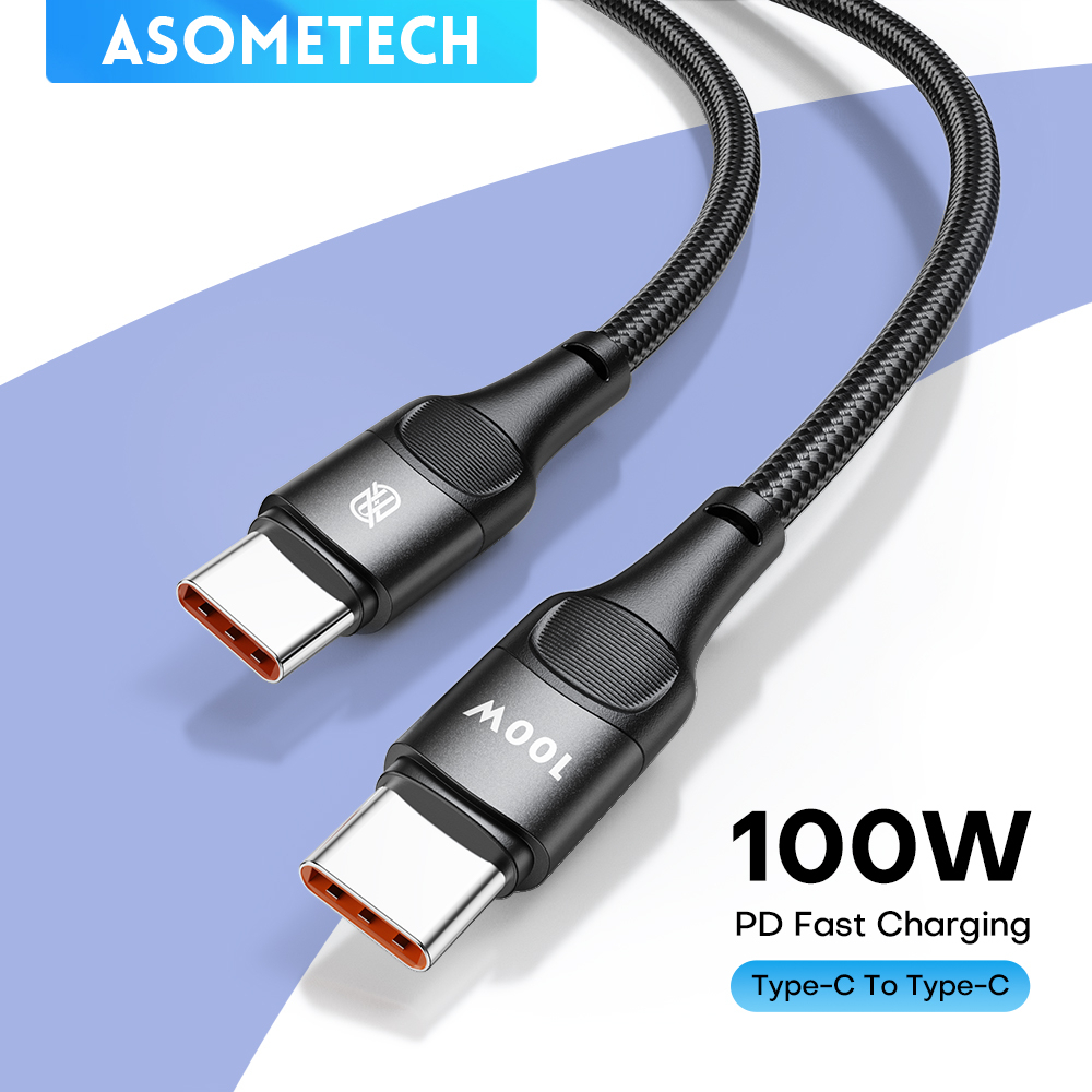 ASOMETECH 100W PD USB Cable USB C TO TYPE C Fast Charging Data Cord For Laptop Tablet Samsung ...