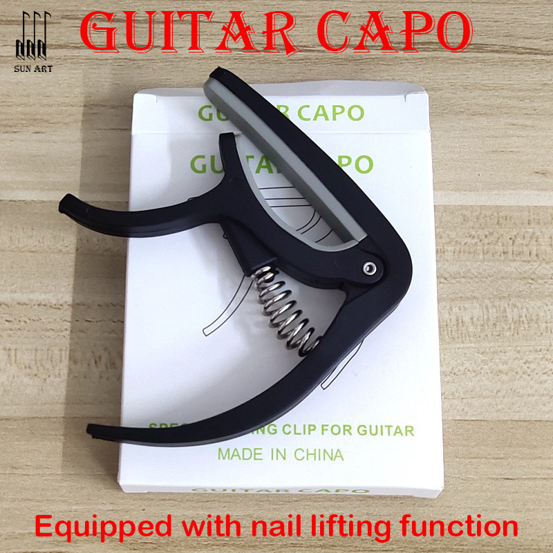 Guitar capo metal spring quick change clamp key acoustic classic ...