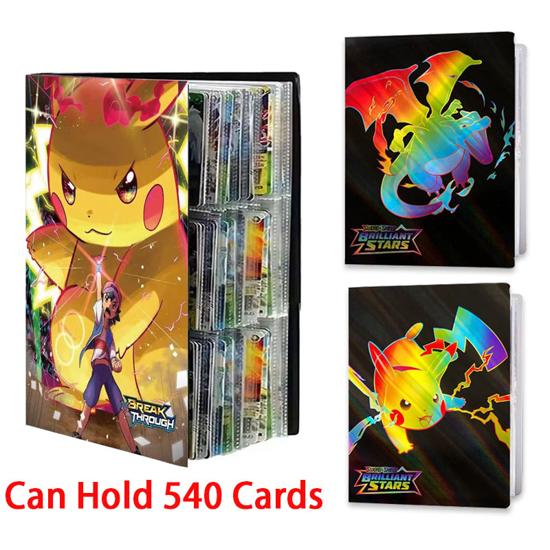 540pcs POKEMON Anime Book Card Album Holder Game Binder Trading Cards ...