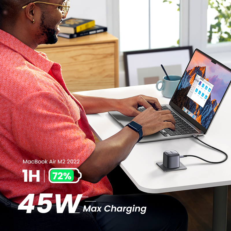 UGREEN 45W GaN PD Fast Charger Quick Charge 2 Type C Port Charger with ...