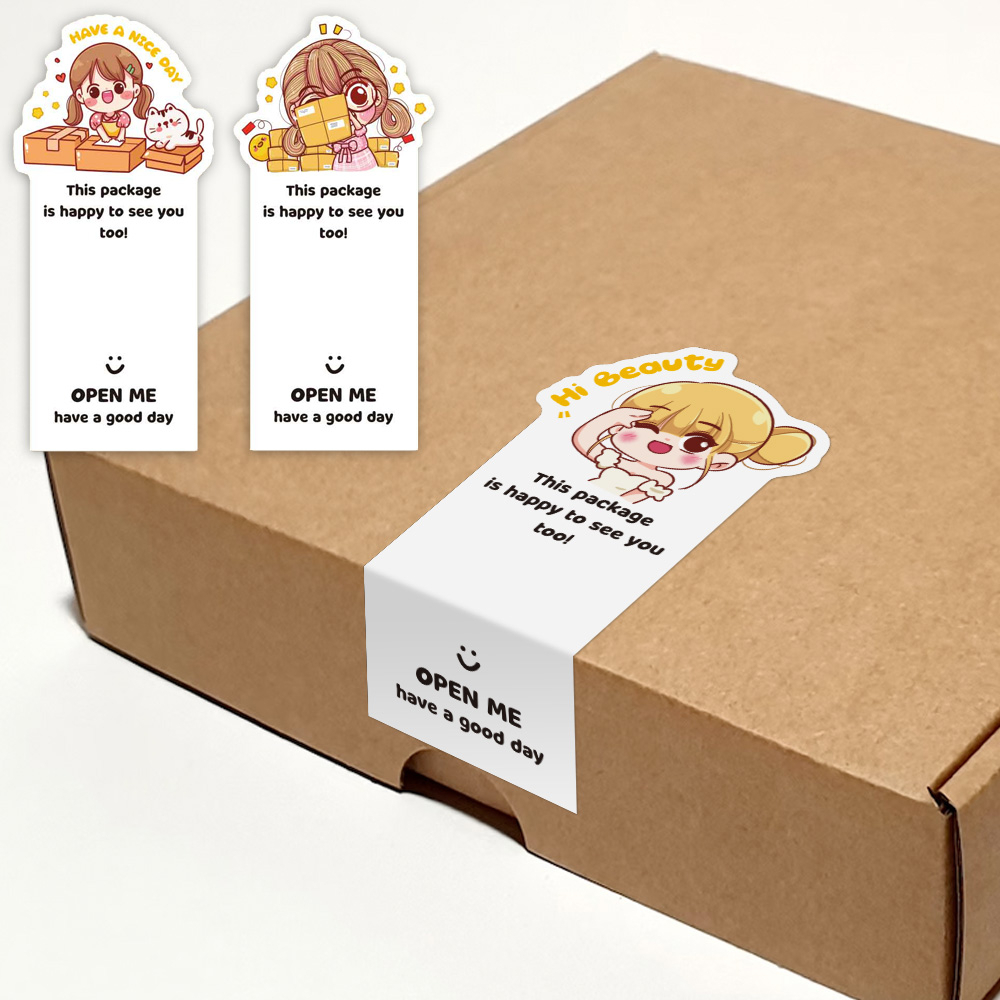 30 Pcs/Pack "This Package Is Happy To See You Too" Stickers Cartoon ...