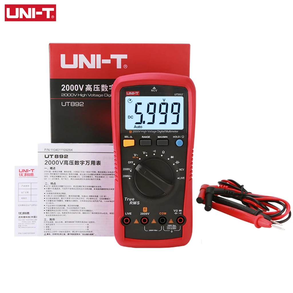 UNI-T UT892 2000V AC/DC High Voltage Digital Multimeter For Mine AC DC ...