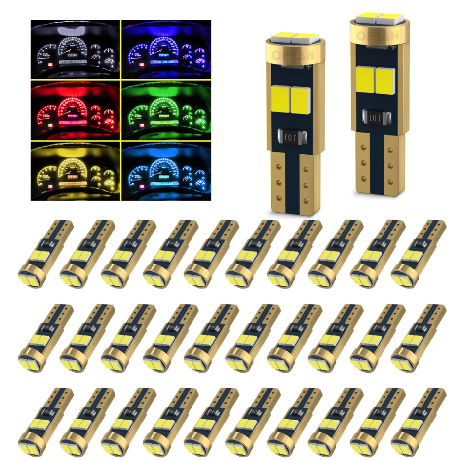 10PCS T5 LED Bulb Car Instrument Lamp W3W W1.2W 12V Led Canbus Car ... 10PCS T5 LED Bulb Car Instrument Lamp W3W W1.2W 12V Led Canbus Car ...