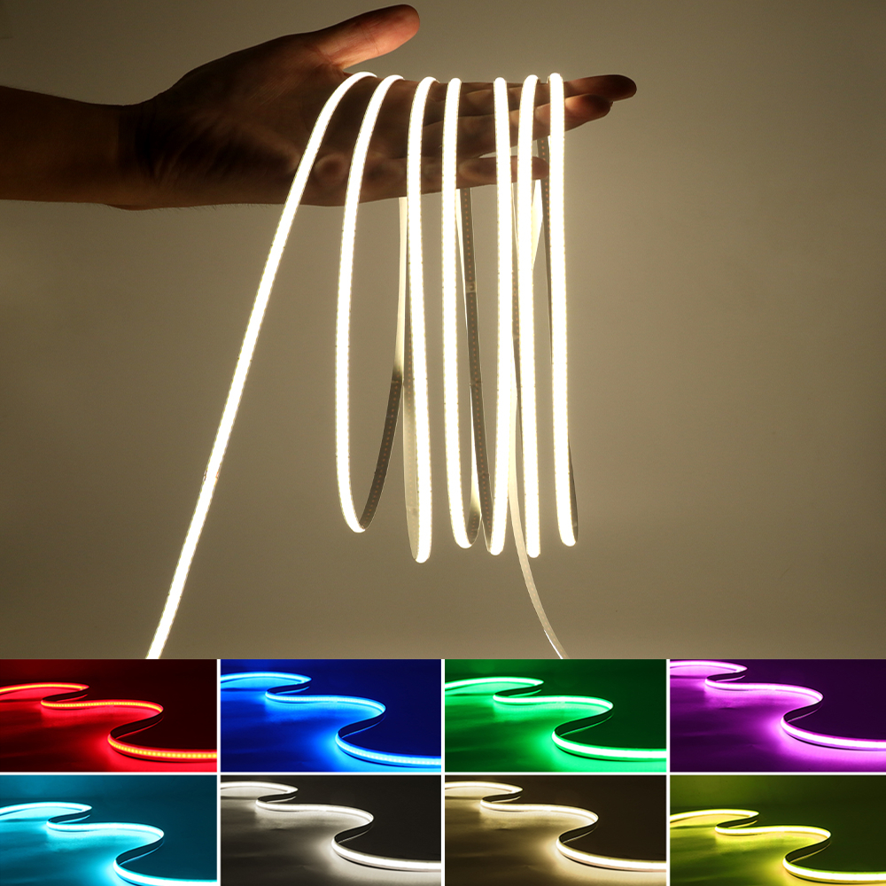 5V USB COB LED Strip Light 320LEDs/m 5mm High Density Flexible Tape Ribbon 3000-6500K RA90 Led ...