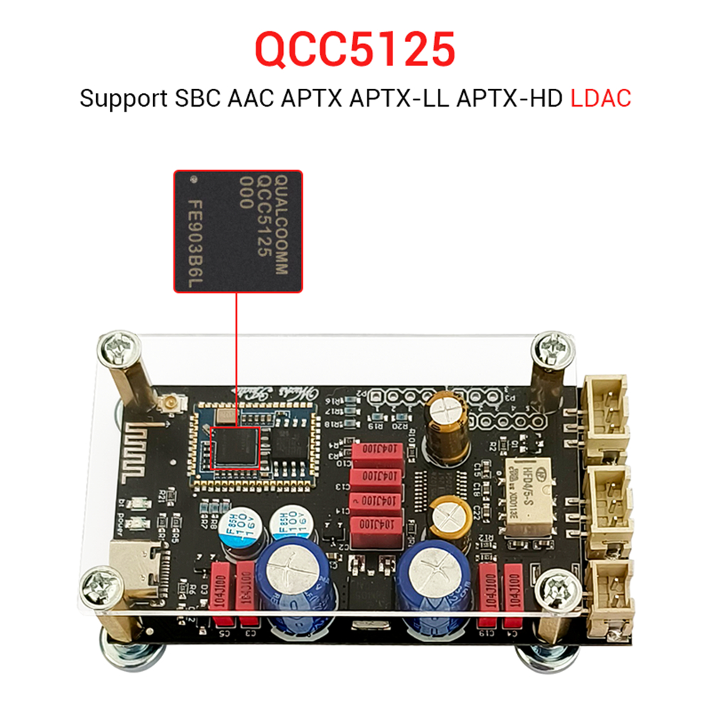 DIYMORE ZK-QCC Qualcomm QCC5125 QCC3034 Bluetooth 5.1 lossless decoding ...
