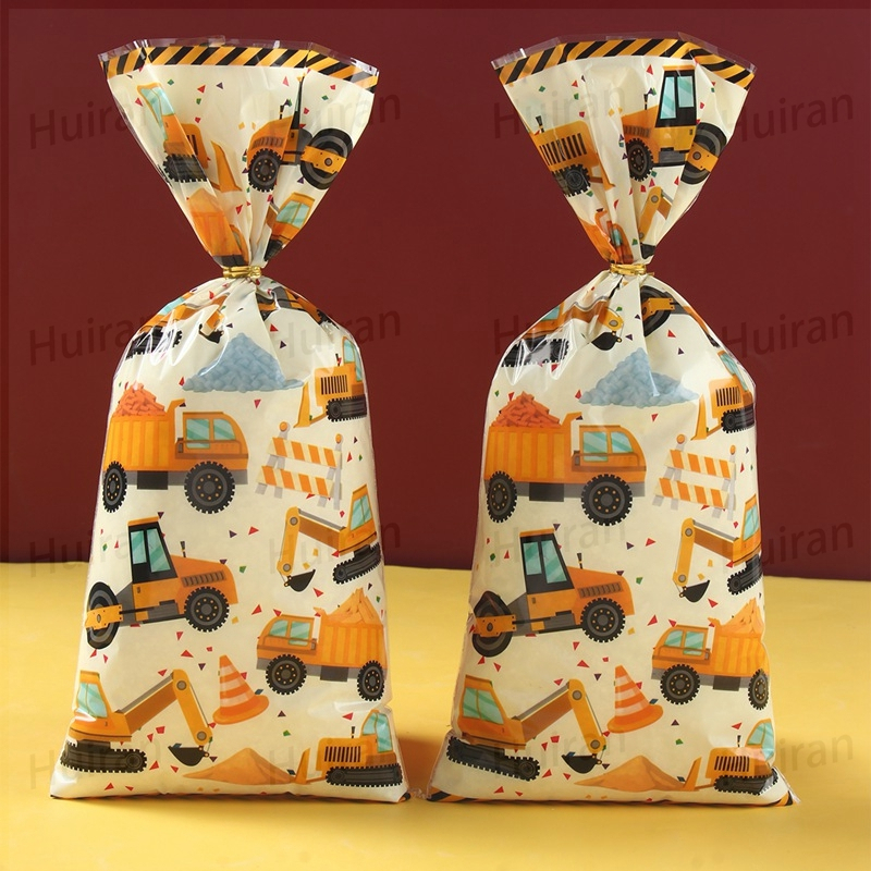25/50pcs Engineering Vehicle Candy Bags Goodies Bags Construction Theme ...