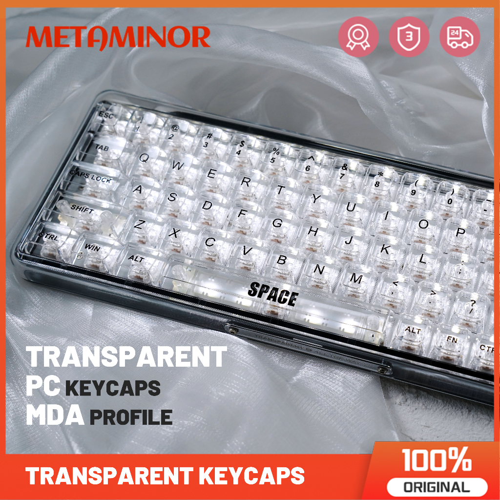 132Keys Space Transparent Keycaps for Mechanical Keyboard Clear Keycaps ...
