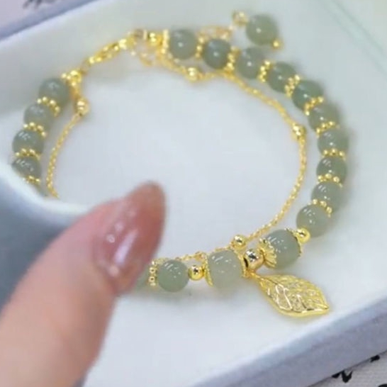 High-End Feeling Temperament Imitation Hetian Yu Jinzhi Yuye Double ...