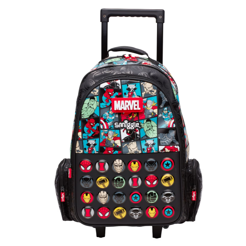 Smiggle Marvel Trolley Backpack With Light Up Wheels | Shopee Malaysia