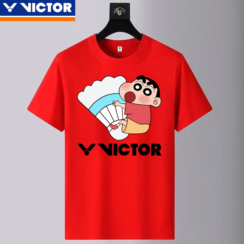 2023 New Victor Badminton Shirt Short Sleeve YY Men's and Women's Quick ...
