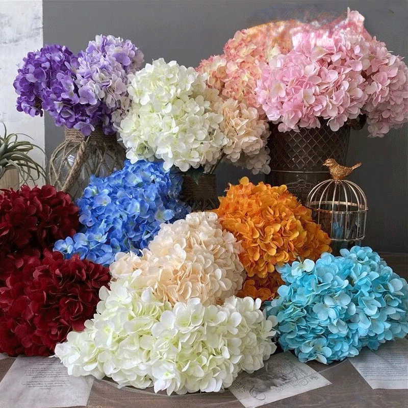 [Ready Stock] Artificial Flower Hydrangea Bouquet Silk Fake Hydrangea ...
