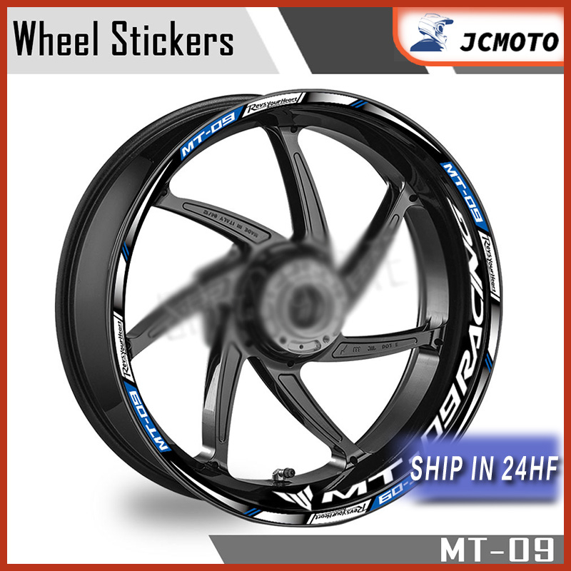 For YAMAHA MT09 MT 09 Reflective Motorcycle Accessories Wheel Sticker ...