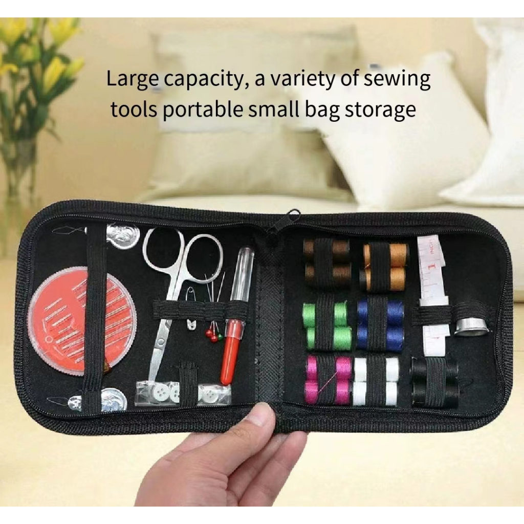 （In Stock）10 Portable Sewing Kit Box Household Sewing Tools 10 Piece ...