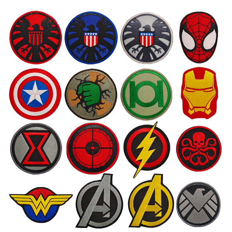 American Marvel Superhero Badge Embroidery Patch Captain America ...