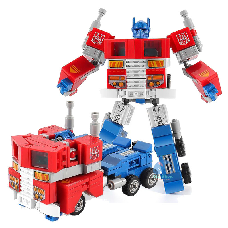 LEYU Transformers Building Blocks Optimus Prime Truck Robot Model ...