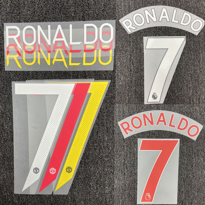 Ronaldo home ucl name and number set nns nameset 21/22/23 heatpress EPL ...
