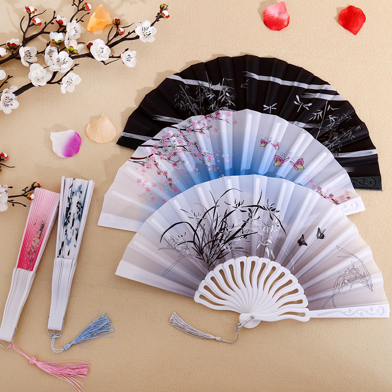 Folding Fan Plastic Chinese Style Party Restaurant Wedding Decoration ...