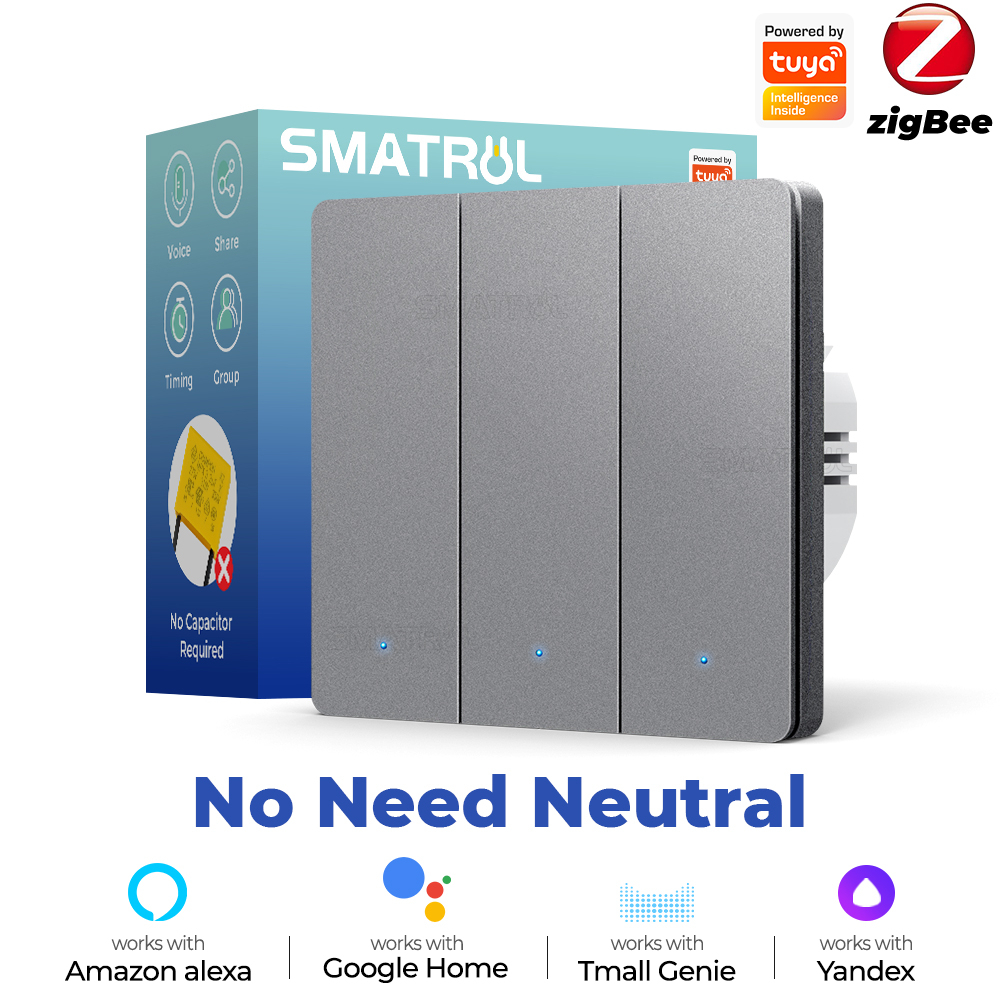 SMATRUL Smart Light Switch Tuya Zigbee No Neutral Wire No Capacitor ... SMATRUL Smart Light Switch Tuya Zigbee No Neutral Wire No Capacitor ...