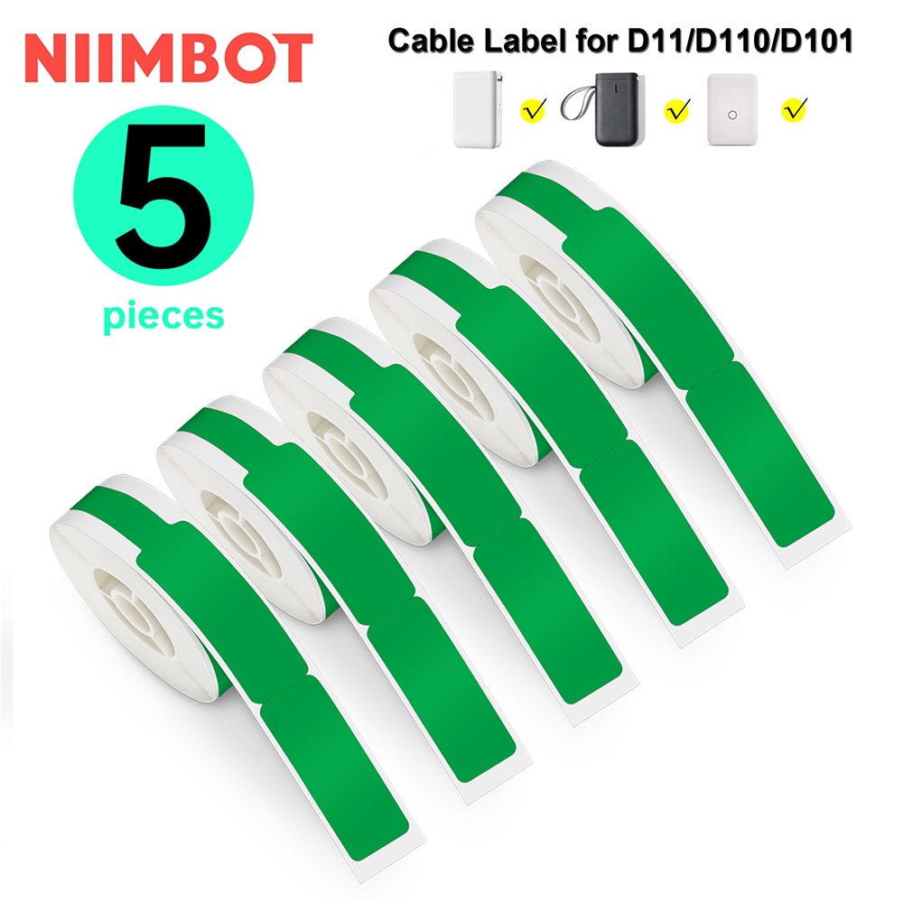 【5Rolls Cable label】Niimbot D11/D110/D101/H1 Self Adhesive Cable ...