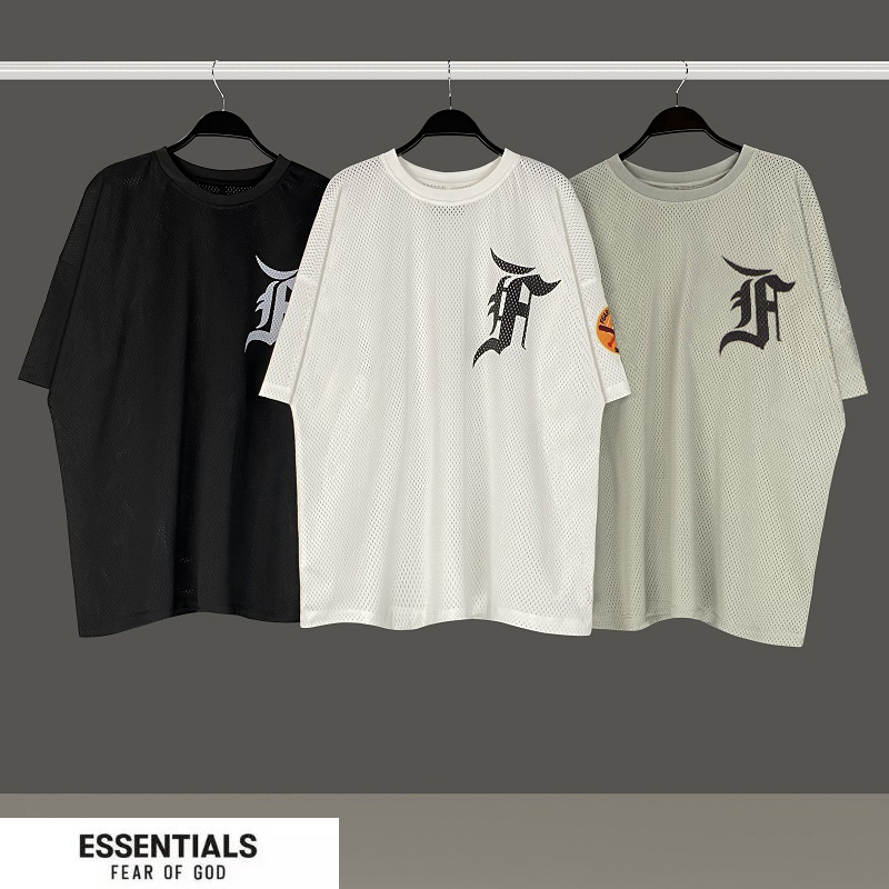MESH FOG Loose FG Oversize TEE O-Neck T-shirt Short Sleeve Men Women ...