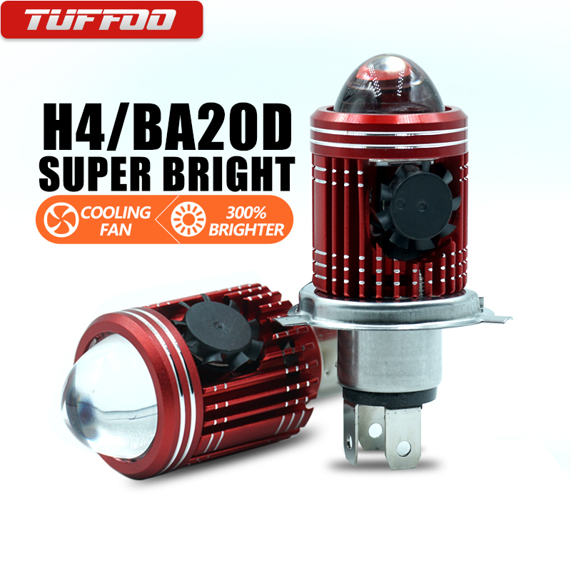 1 Piece Dual Color Motorcycle LED Headlight Bulb H4 / HS1 / H6 / BA20D ...
