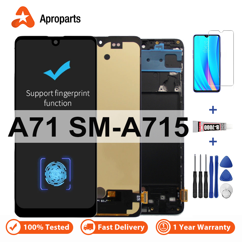 AMOLED For Samsung Galaxy A71 A715 SM-A715F/DS LCD Display Touch Screen ...